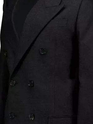 Saint Laurent Double-breasted Oversize Virgin Wool Blazer