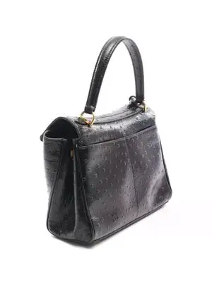 Balenciaga 2010s Rodeo Ostrich-embossed Handbag