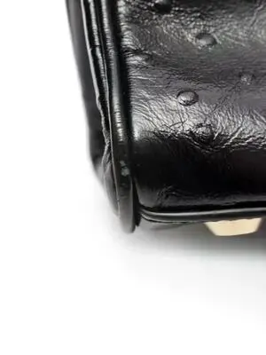 Balenciaga 2010s Rodeo Ostrich-embossed Handbag