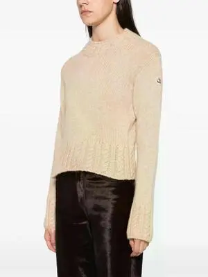 Moncler Logo-patch Cable-knit Sweater