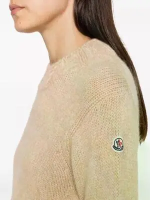 Moncler Logo-patch Cable-knit Sweater