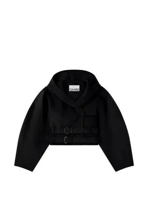 GANNI Jacket In Double-faced Wool
