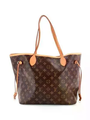 LOUIS VUITTON Neverfull Nm Monogram Canvas Mm Tote Bag - Brown