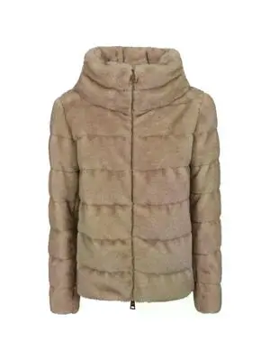 Herno Faux-fur Padded Jacket - Neutrals