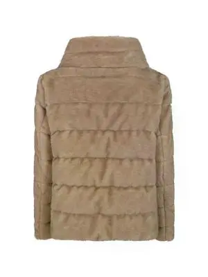 Herno Faux-fur Padded Jacket - Neutrals