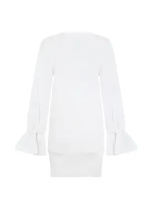Moschino Graphic-print Flared-sleeve Mini Dress