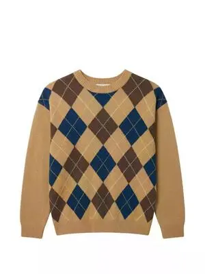 DUNST Argyle-intarsia Sweater
