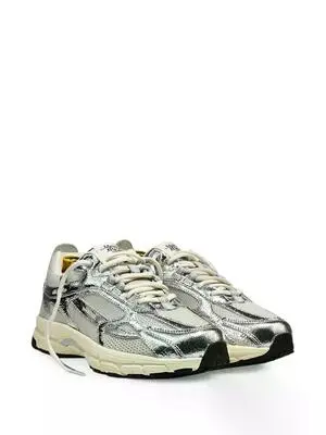 THEMERCER. The Re-run Cracked-effect Mesh Sneakers