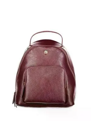 TWINSET Pebbled-leather Backpack - Red