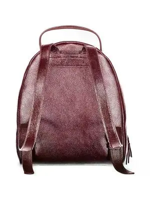 TWINSET Pebbled-leather Backpack - Red