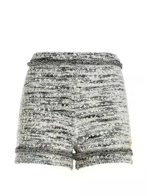 GENNY Bouclé-knit Shorts - Grey
