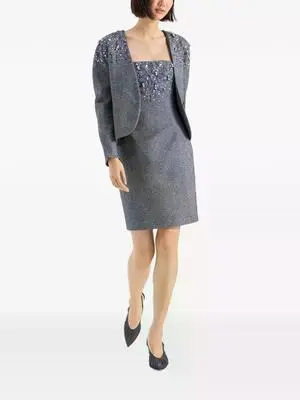 GENNY Crystal-embellished Strapless Mini Dress
