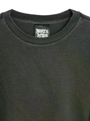 DEATH RITES Waffle-knit Logo-print T-shirt