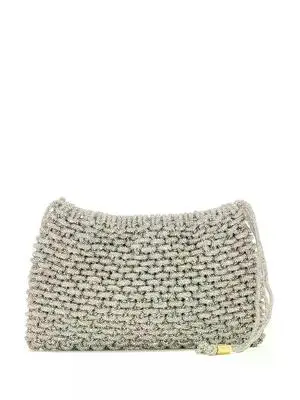 HIBOURAMA Penelope Crystal-embellished Shoulder Bag - Silver