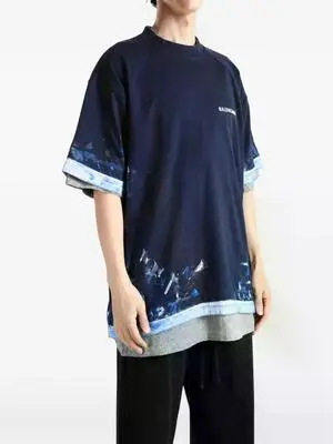Balenciaga Layered Paint-splatter T-shirt