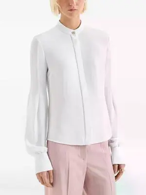 GENNY Mandarin-collar Long-sleeve Shirt