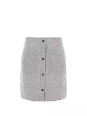 TOTEME Buttoned Cashmere Skirt Melange