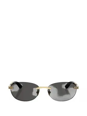 Versace Greca-pattern Rimless Sunglasses - Gold