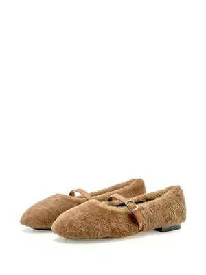 LOTTUSSE Randa Shearling Ballet Flats