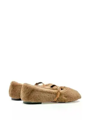 LOTTUSSE Randa Shearling Ballet Flats