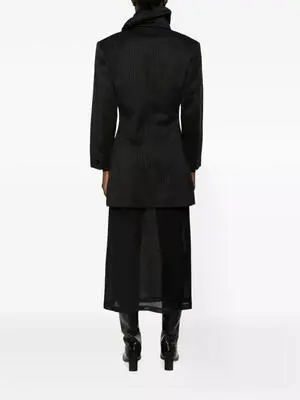 ROMEO GIGLI 1990s Pinstripe Shawl-collar Coat