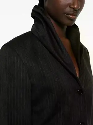 ROMEO GIGLI 1990s Pinstripe Shawl-collar Coat