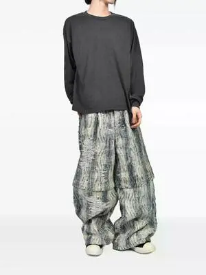 TAAKK Convertible Bleached Jacquard Jeans