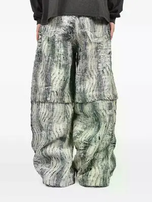 TAAKK Convertible Bleached Jacquard Jeans
