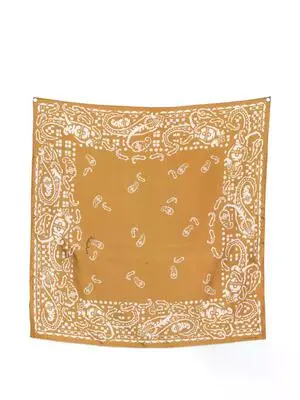MANTERO 1902 Paisley-print Silk Scarf - Brown