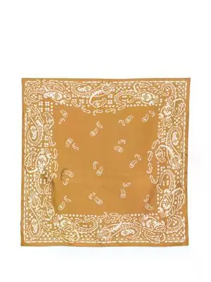 MANTERO 1902 Paisley-print Silk Scarf - Brown