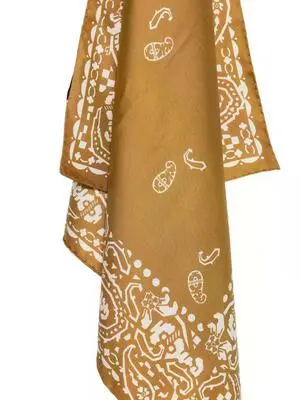 MANTERO 1902 Paisley-print Silk Scarf - Brown