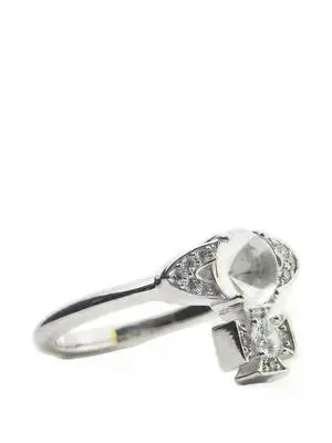 VIVIENNE WESTWOOD Ondina Crystal-embellished Ring - Silver