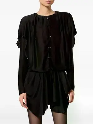 MARANT ETOILE Crystal-embellished Ruffled Mini Dress
