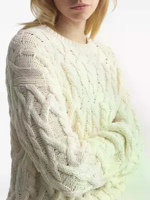NILI LOTAN Miklos Cable-knit Sweater - Neutrals