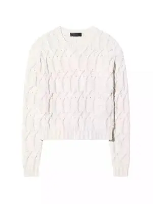 NILI LOTAN Miklos Cable-knit Sweater - Neutrals