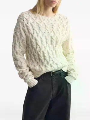 NILI LOTAN Miklos Cable-knit Sweater - Neutrals