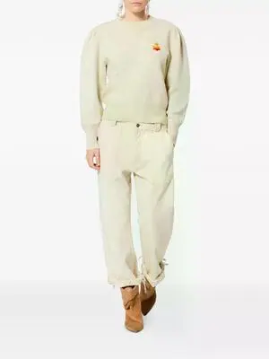 MARANT ETOILE Bead-embroidered Pleated-shoulder Sweatshirt