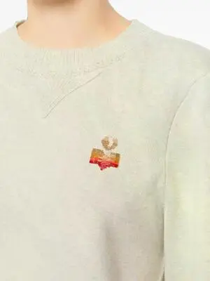 MARANT ETOILE Bead-embroidered Pleated-shoulder Sweatshirt
