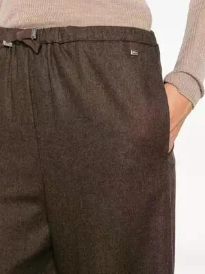 Herno Marl-effect Wide-leg Trousers