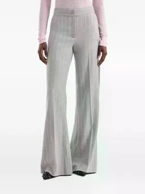 GENNY Pinstriped Sequin-embellished Trousers