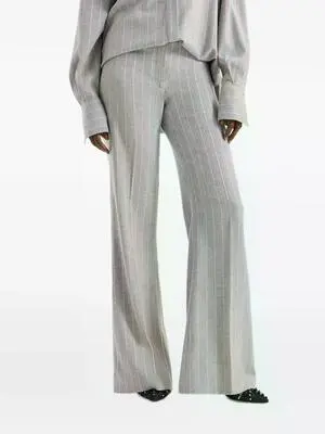 GENNY Pinstriped Sequin-embellished Trousers
