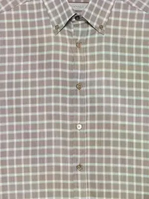 Canali Check-pattern Button-down Shirt