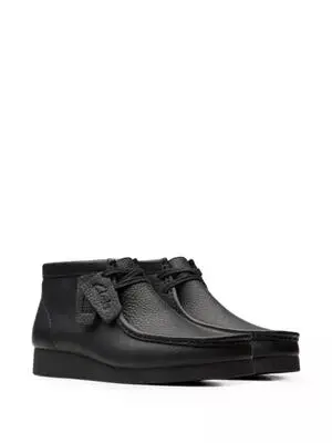 Clarks Wallabee Evo Bt Leather Desert Boots - Black