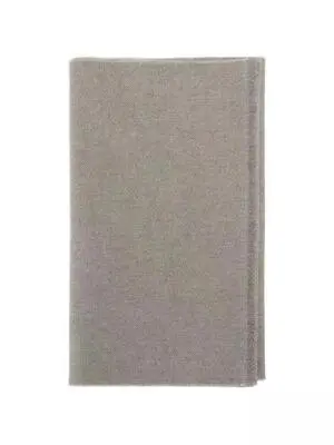 FAY Logo-patch Frayed Scarf - Neutrals