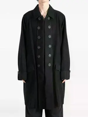 Yohji Yamamoto Double-breasted Raglan-sleeve Jacket
