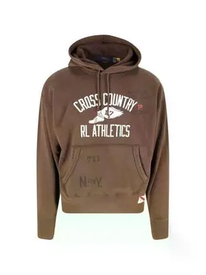 Polo Ralph Lauren Graphic-print Drawstring Hoodie - Brown