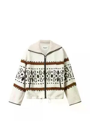 MARANT ETOILE Lijka Geometric-pattern Zip-up Jacket