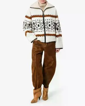 MARANT ETOILE Lijka Geometric-pattern Zip-up Jacket