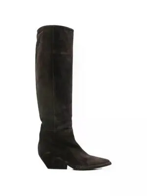 DEL CARLO Sonia Pointed-toe Suede Boots