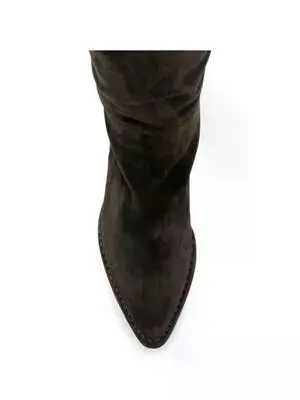 DEL CARLO Sonia Pointed-toe Suede Boots